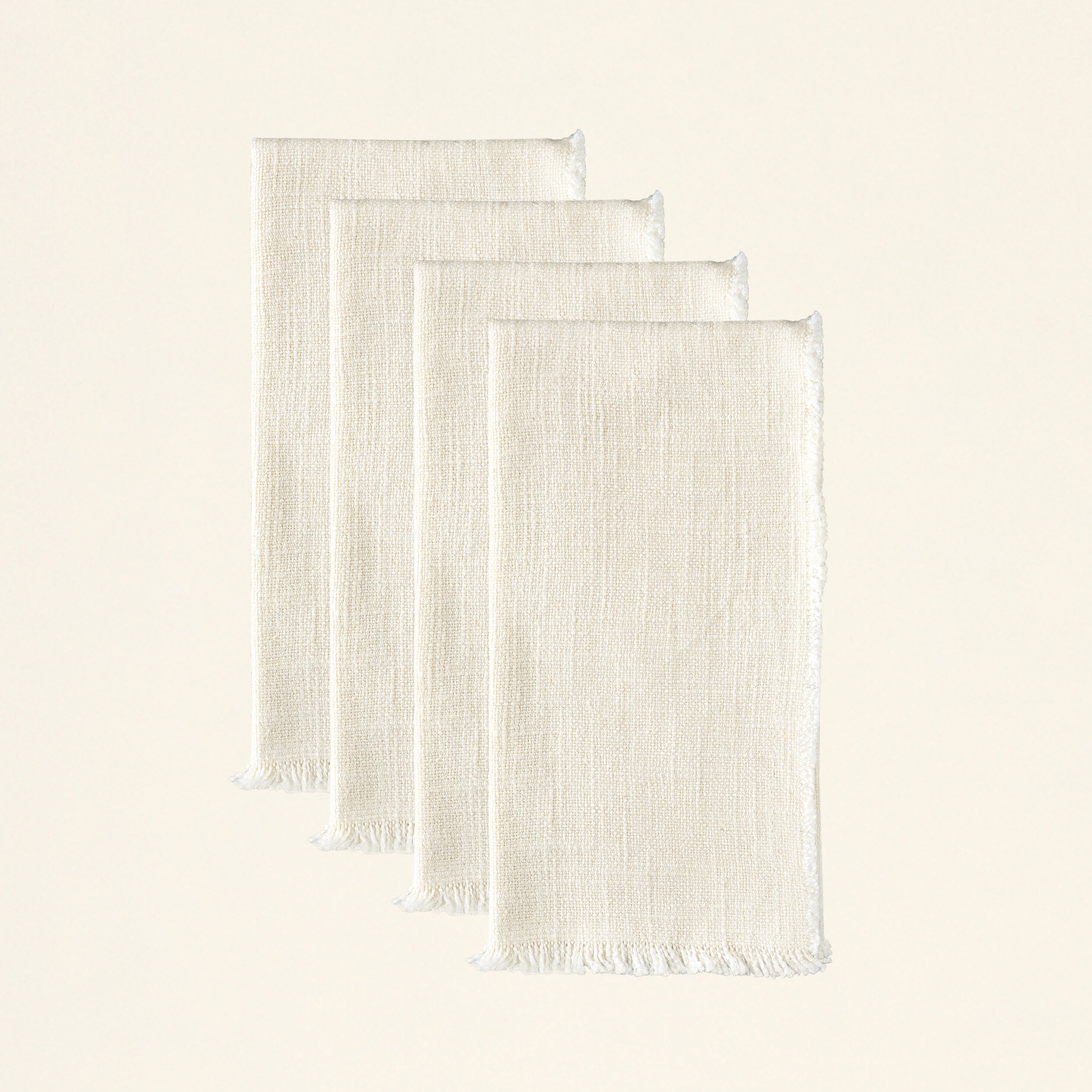 Cream Linen Napkin Set - Set of 4 – KATE MARKER HOME